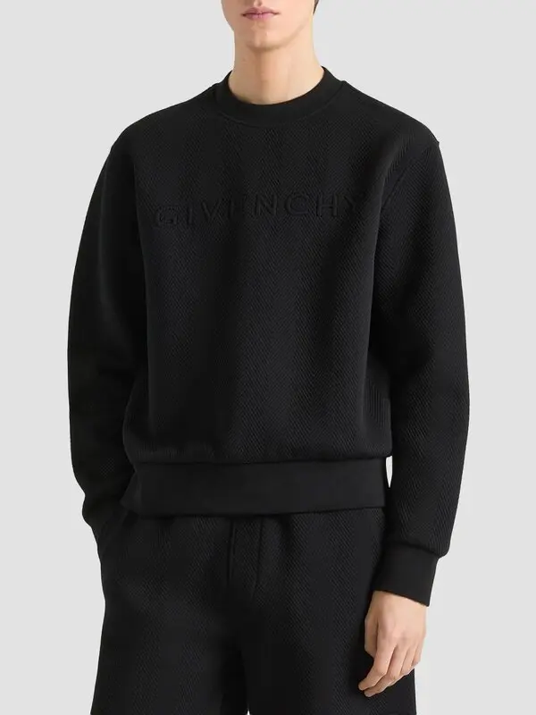 Givenchy Herringbone Knit Sweatshirt With Jacquard