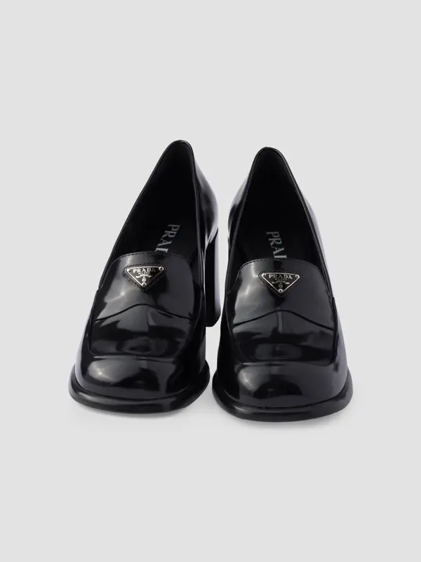 Prada Brushed Leather Loafers