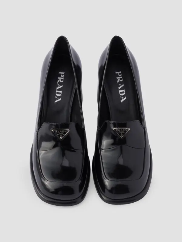 Prada Brushed Leather Loafers