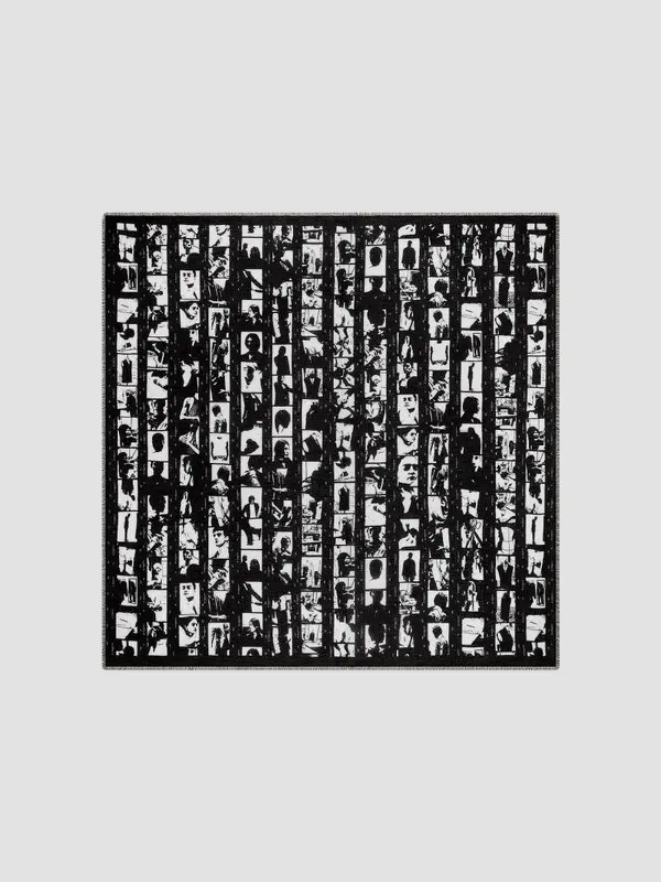 Givenchy Shawl In Modal With Photographic Negative Print - Black