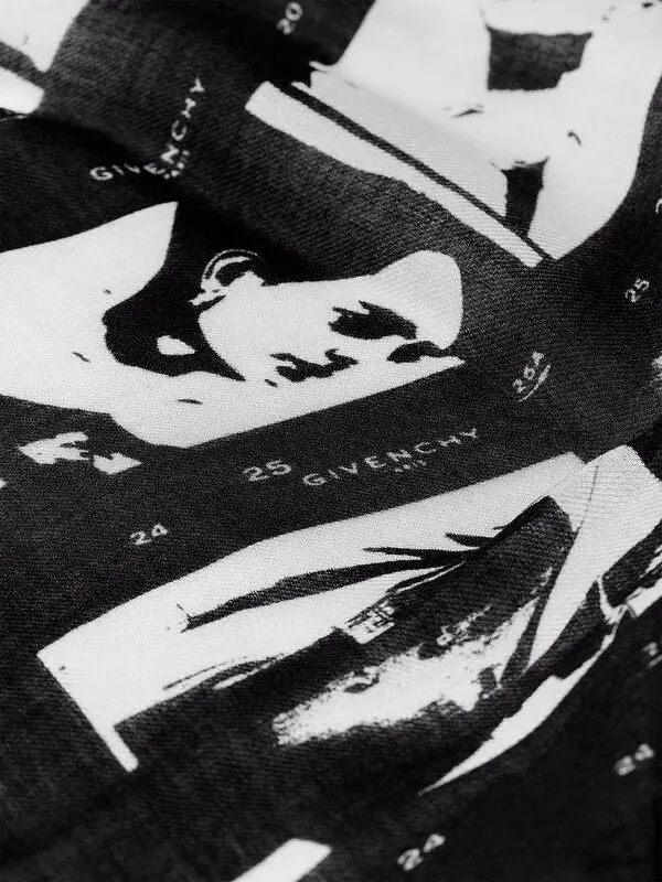 Givenchy Shawl In Modal With Photographic Negative Print