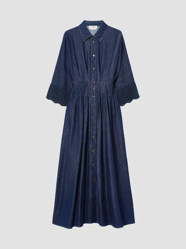 Marina Rinaldi Denim Shirt Dress