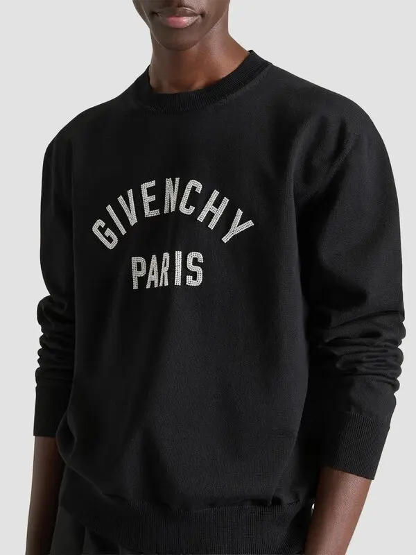 Givenchy Sweater In Knit With Pearl Embroidery