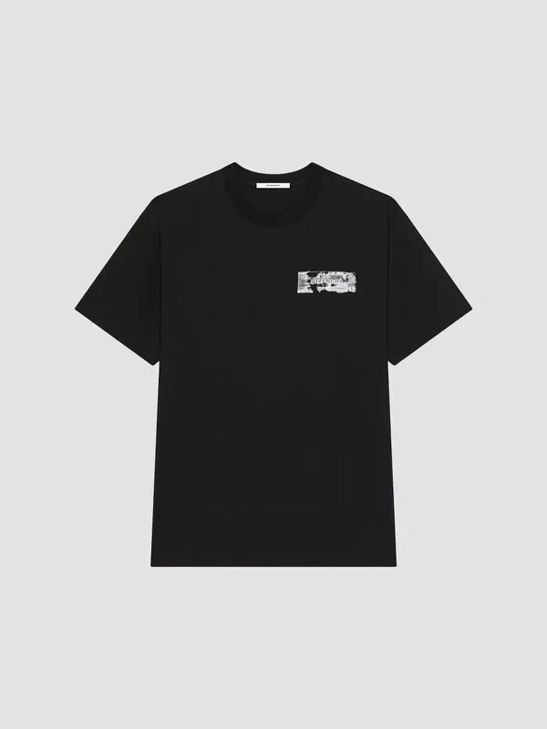 Givenchy T-shirt In Cotton With Paint Print - Black