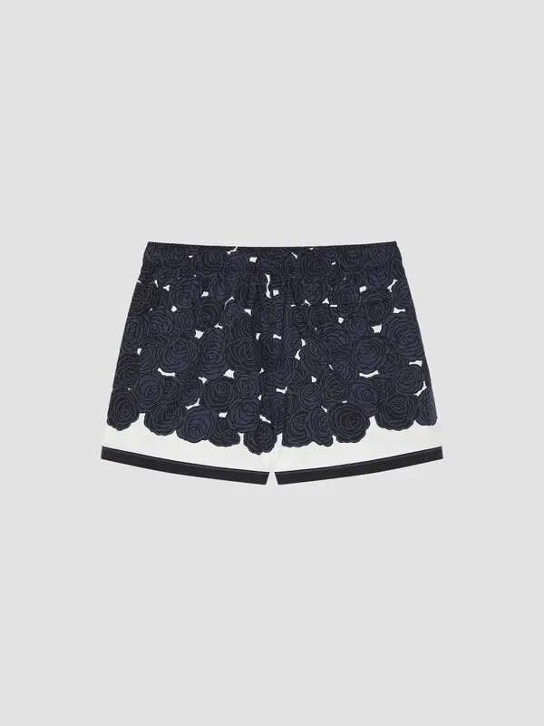 Givenchy Swim Shorts With Flowers Print - Navy