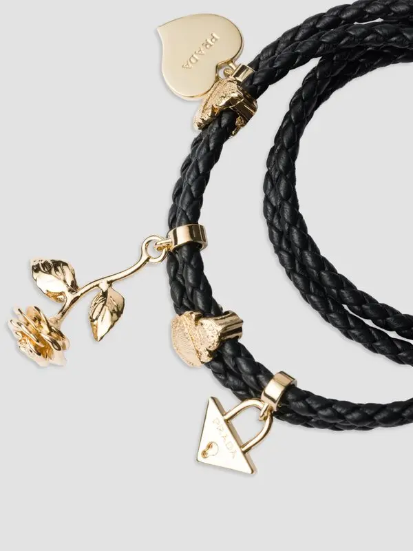 Prada Braided Nappa Leather Bracelet