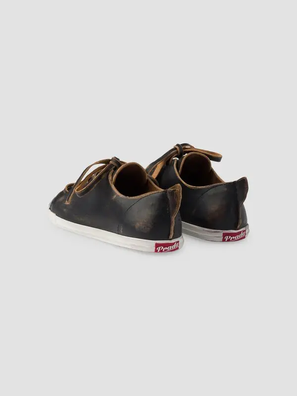 Prada Leather Sneakers - Black