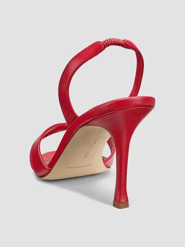Manolo Blahnik Callasli 90mm Leather Slingback Sandals