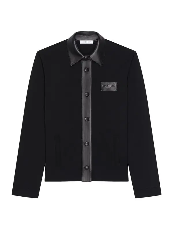 Givenchy Cardigan In Wool With Leather Details
