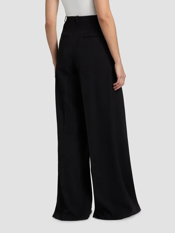 Michael Kors Shannon Pleated Virgin Wool High-rise Pants