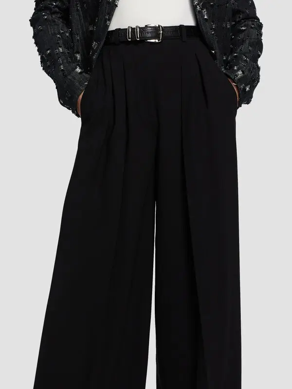 Michael Kors Shannon Pleated Virgin Wool High-rise Pants
