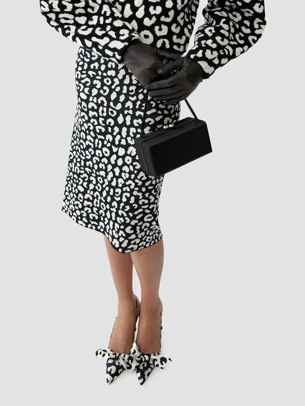 Carolina Herrera Leopard Silk-blend Knee-length Pencil Skirt