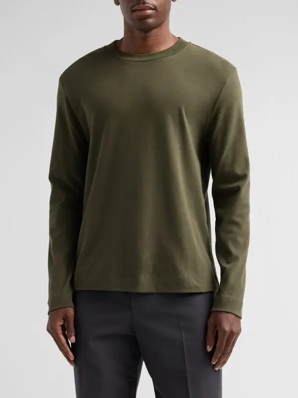 Vince Peached-face Cotton Jersey Long-sleeve T-shirt