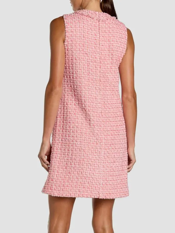 Mac Duggal Bouclé Sleeveless Sheath Minidress