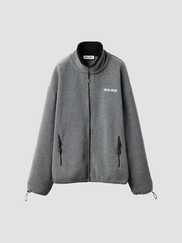 Miu Miu Fleece Sweatshirt - Grey