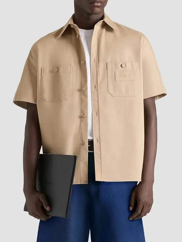 Givenchy Couture Seam Shirt In Cotton With Patch - Beige