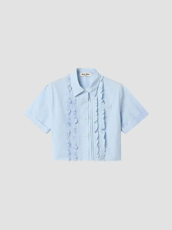 Miu Miu Poplin Shirt - Blue