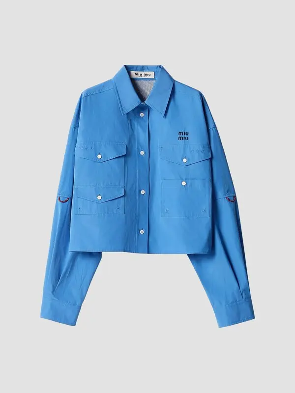 Miu Miu Poplin Shirt - Blue