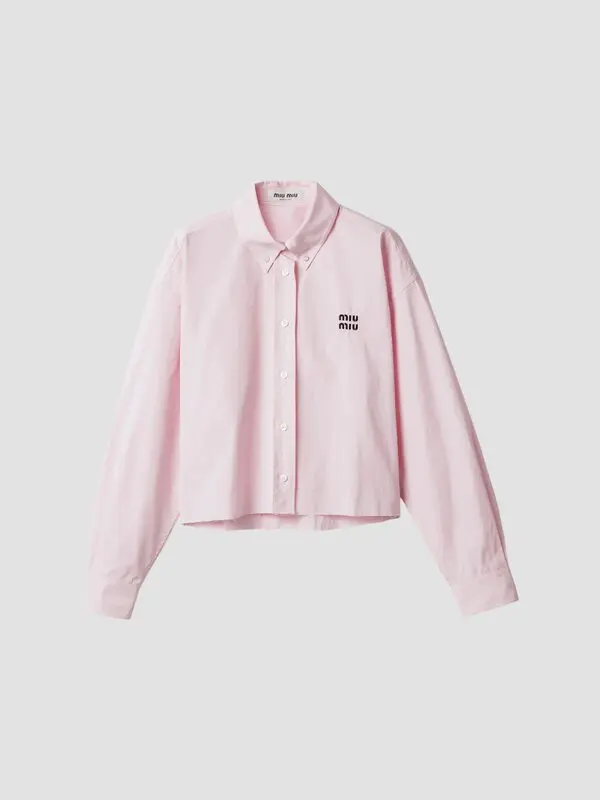 Miu Miu Poplin Shirt - Pink