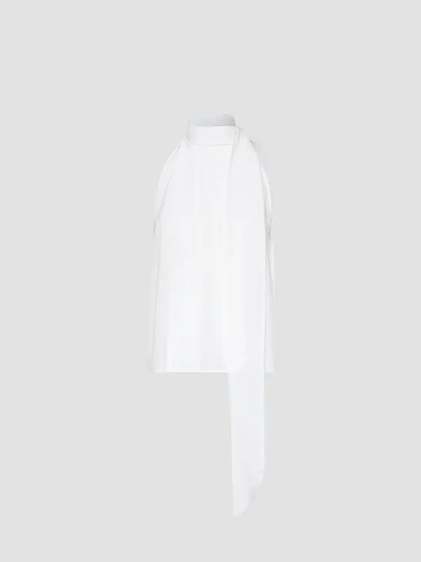 Max Mara Sleeveless Crepe De Chine Top - White