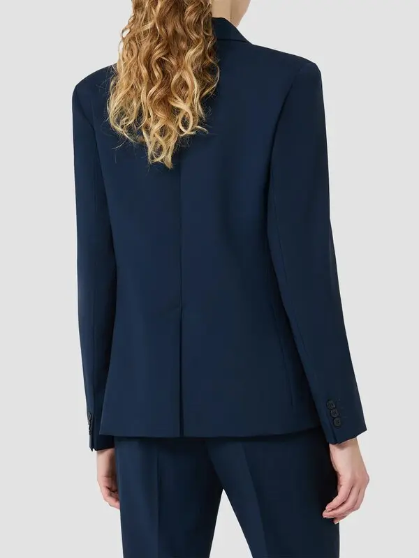 Max Mara Single Breasted Stretch Wool Blazer