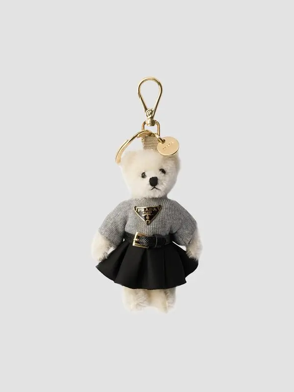 Prada Bear Trick Keychain - White