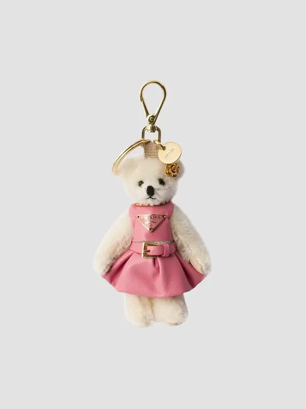 Prada Bear Trick Keychain - Cream