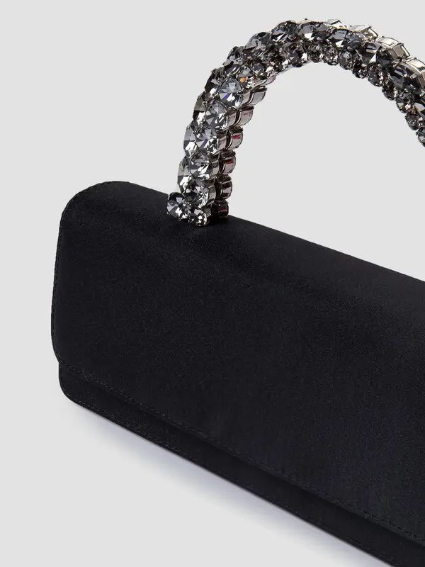 L'ALINGI Malika Embellished-handle Satin Clutch