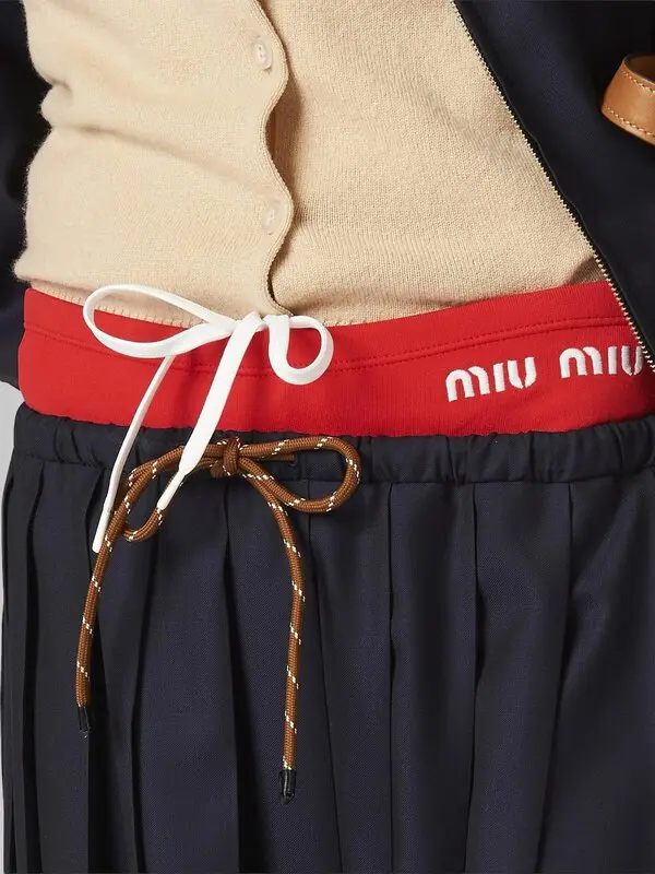 Miu Miu Pleated Batavia Skirt
