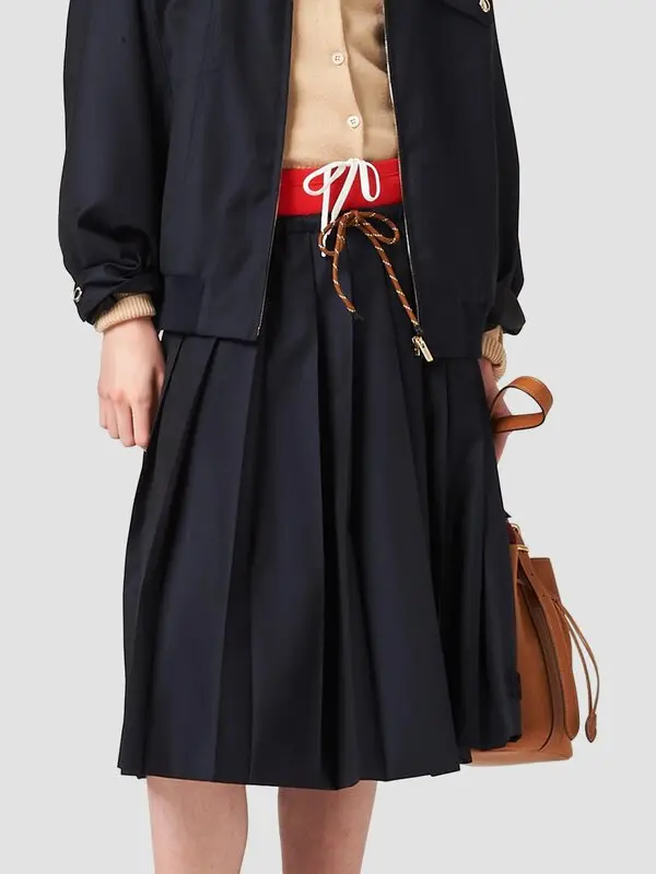 Miu Miu Pleated Batavia Skirt