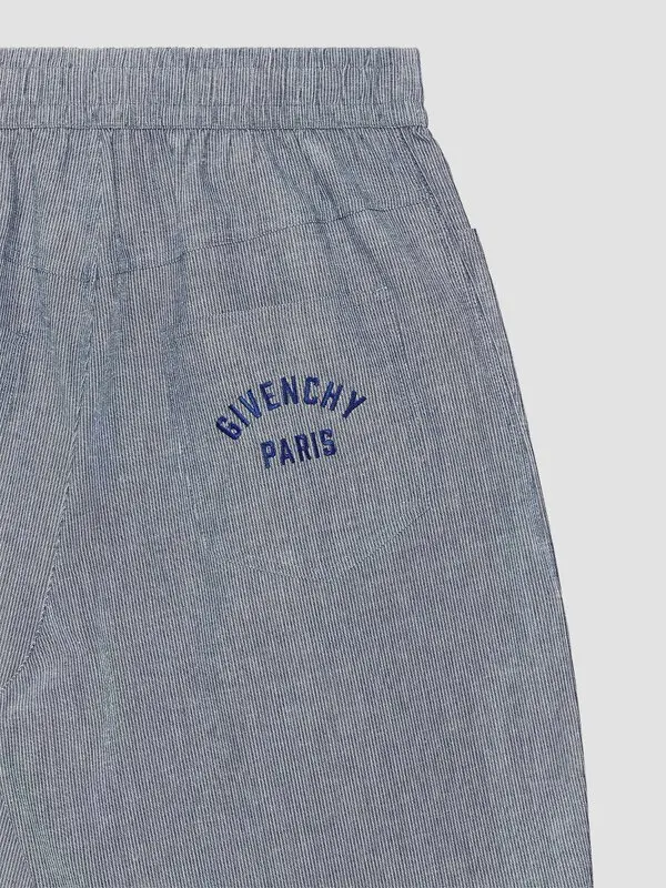 Givenchy Couture Seam Striped Bermuda Shorts In Cotton