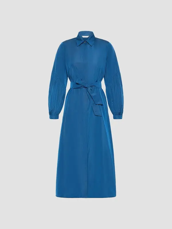 Max Mara Taffeta Shirt Dress - Navy