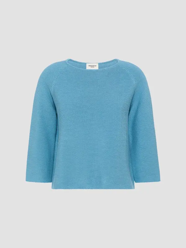 Max Mara Cotton Yarn Sweater - Light Blue