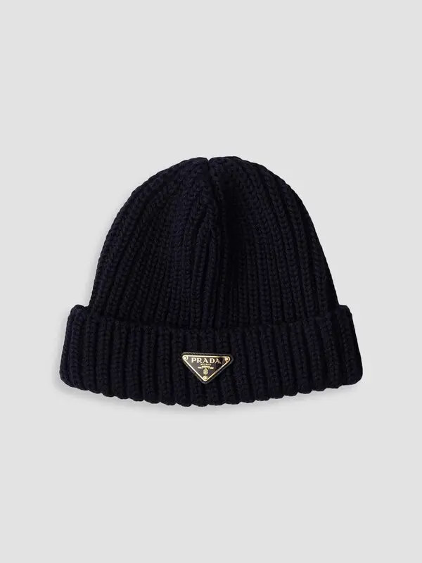 Prada Wool Beanie - Blue