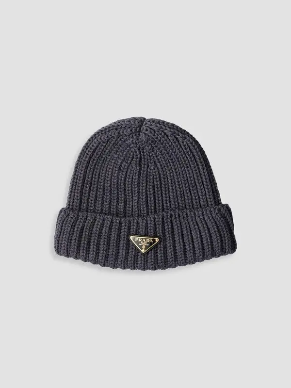 Prada Wool Beanie - Grey