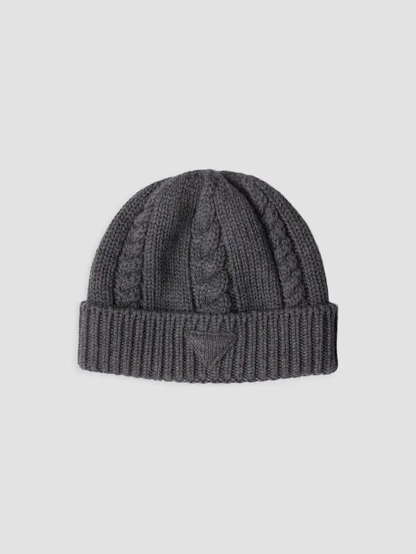 Prada Wool Beanie - Grey