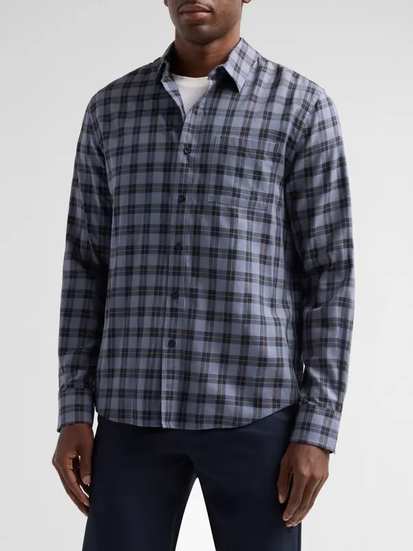 Vince Allen Plaid Cotton Shirt