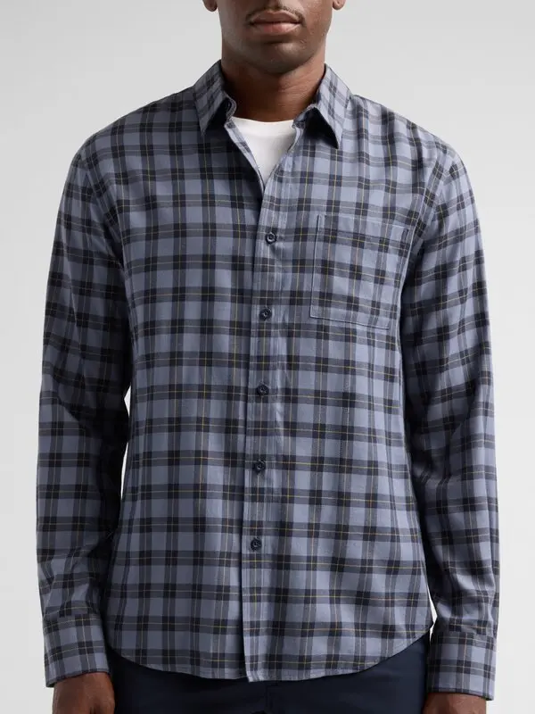 Vince Allen Plaid Cotton Shirt