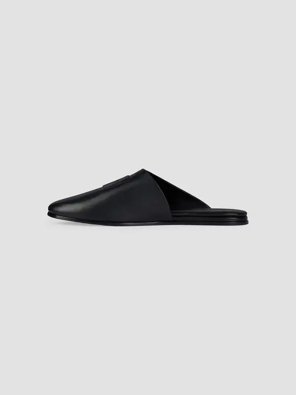 Givenchy Label Flat Mules In Nappa Leather