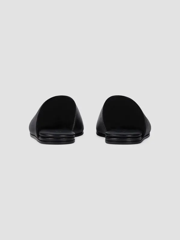 Givenchy Label Flat Mules In Nappa Leather