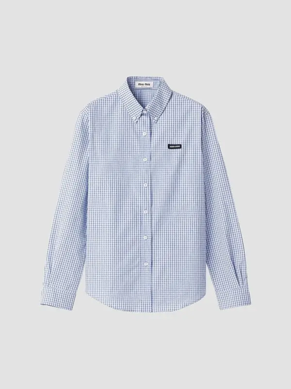 Miu Miu Checked Shirt - Blue