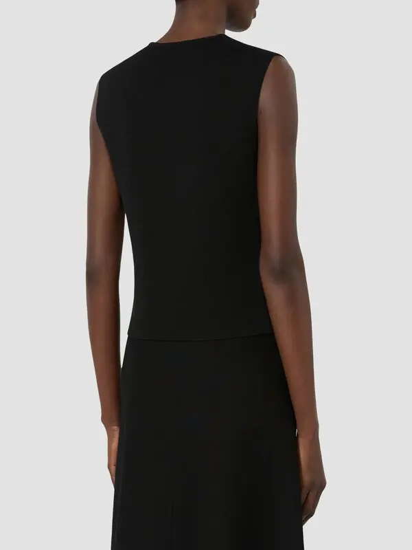 Max Mara Viscose Crepe Yarn Gilet