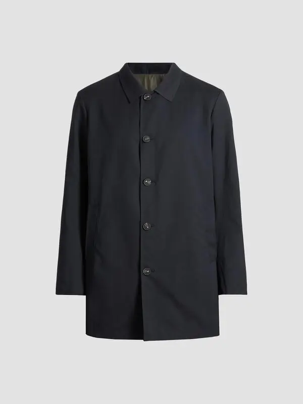 SAKS FIFTH AVENUE Reversible Peach Raincoat - Navy