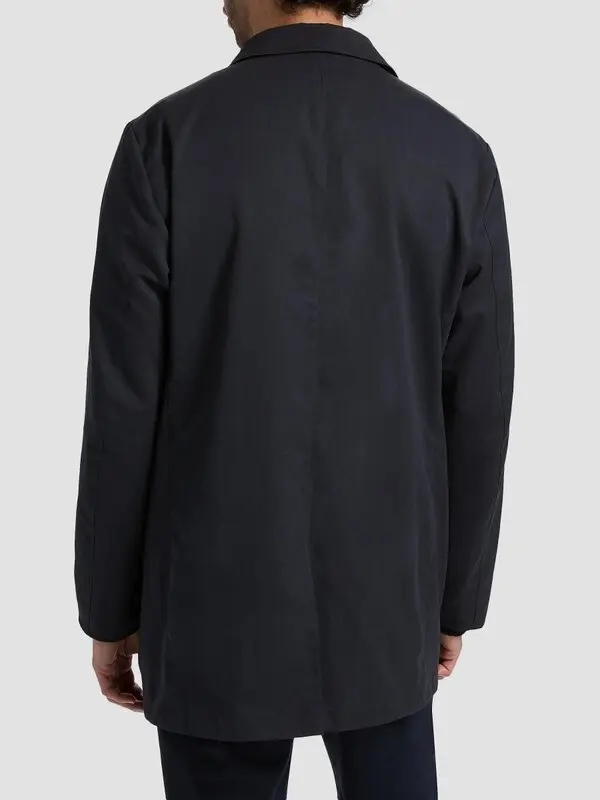 SAKS FIFTH AVENUE Reversible Peach Raincoat - Navy