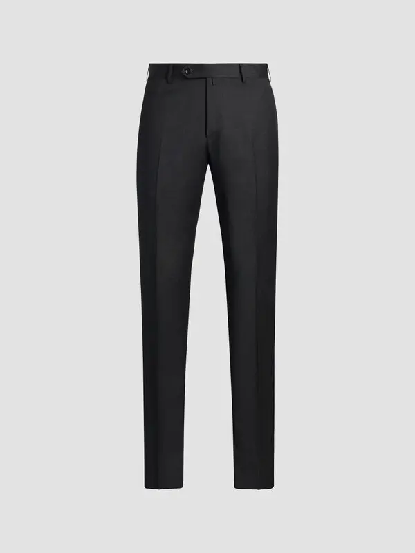 SAKS FIFTH AVENUE Collection Basic Wool Dress Trousers - Charcoal