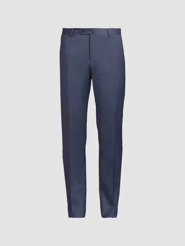 SAKS FIFTH AVENUE Collection Basic Wool Dress Trousers - Denim
