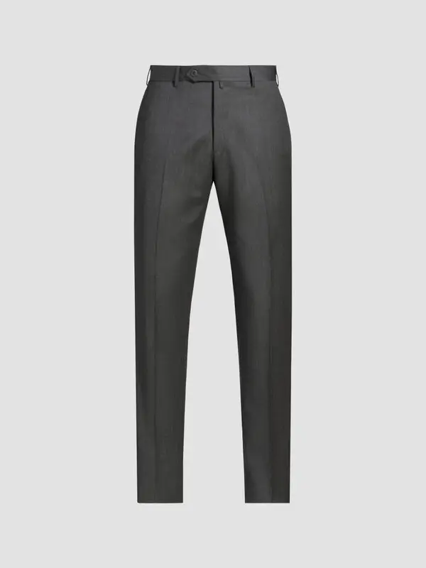 SAKS FIFTH AVENUE Collection Basic Wool Dress Trousers - Medium Grey