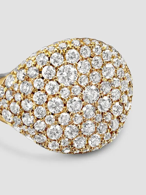 David Yurman Chevron Pinky Ring In 18k Yellow Gold