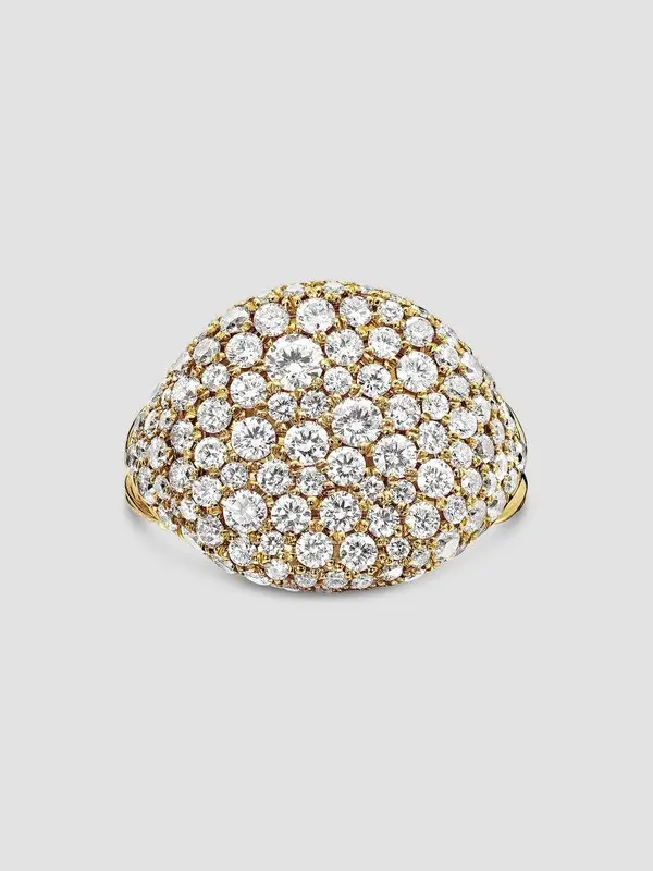 David Yurman Chevron Pinky Ring In 18k Yellow Gold