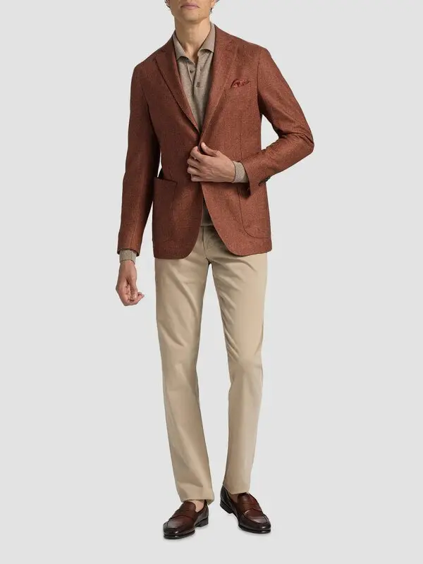 SAKS FIFTH AVENUE Collection Melange Wool-blend Flannel Jacket